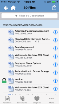 Viewing document profiles